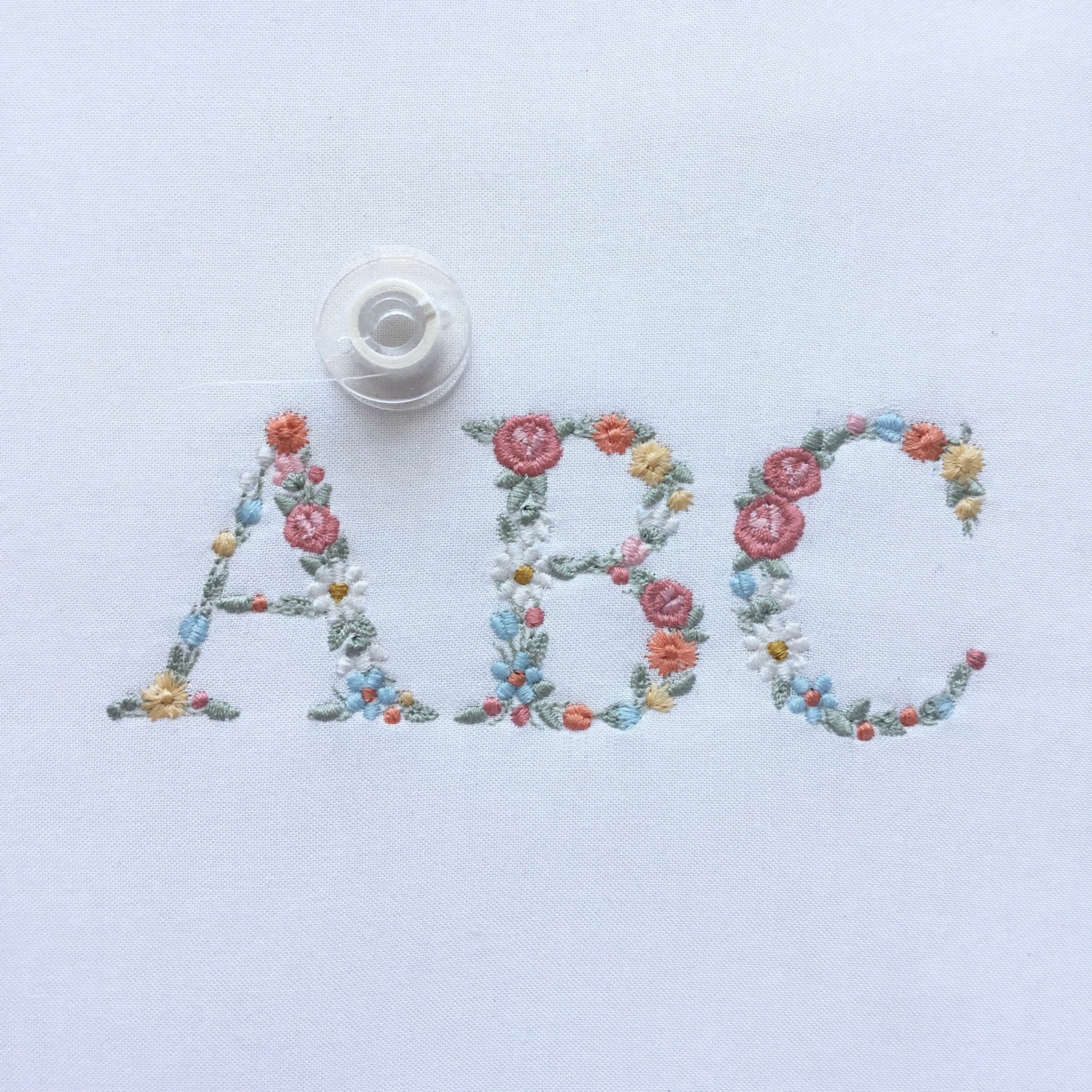 Machine Embroidery Alphabet Small Letters With Flowers 1.68 " / 43 Mm ...