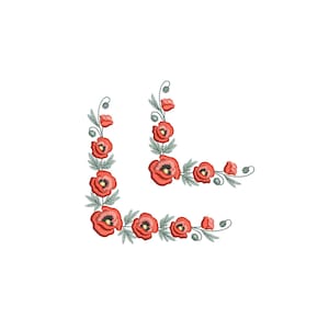 Corner of Poppies Machine Embroidery Design - Remembrance Day ...