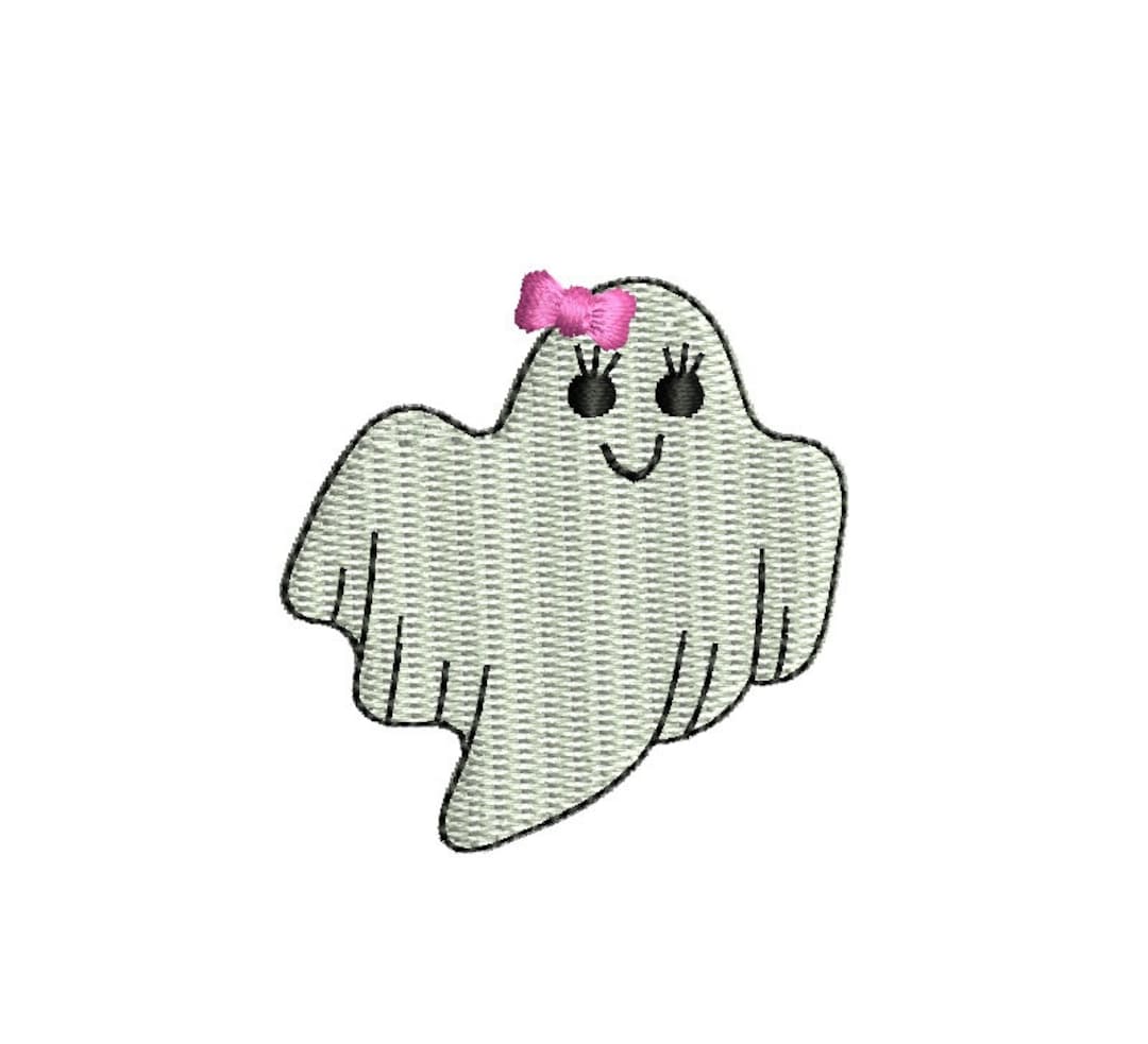 Girl Ghost - Mini Halloween Machine Embroidery Design. 3 Sizes. Instant ...
