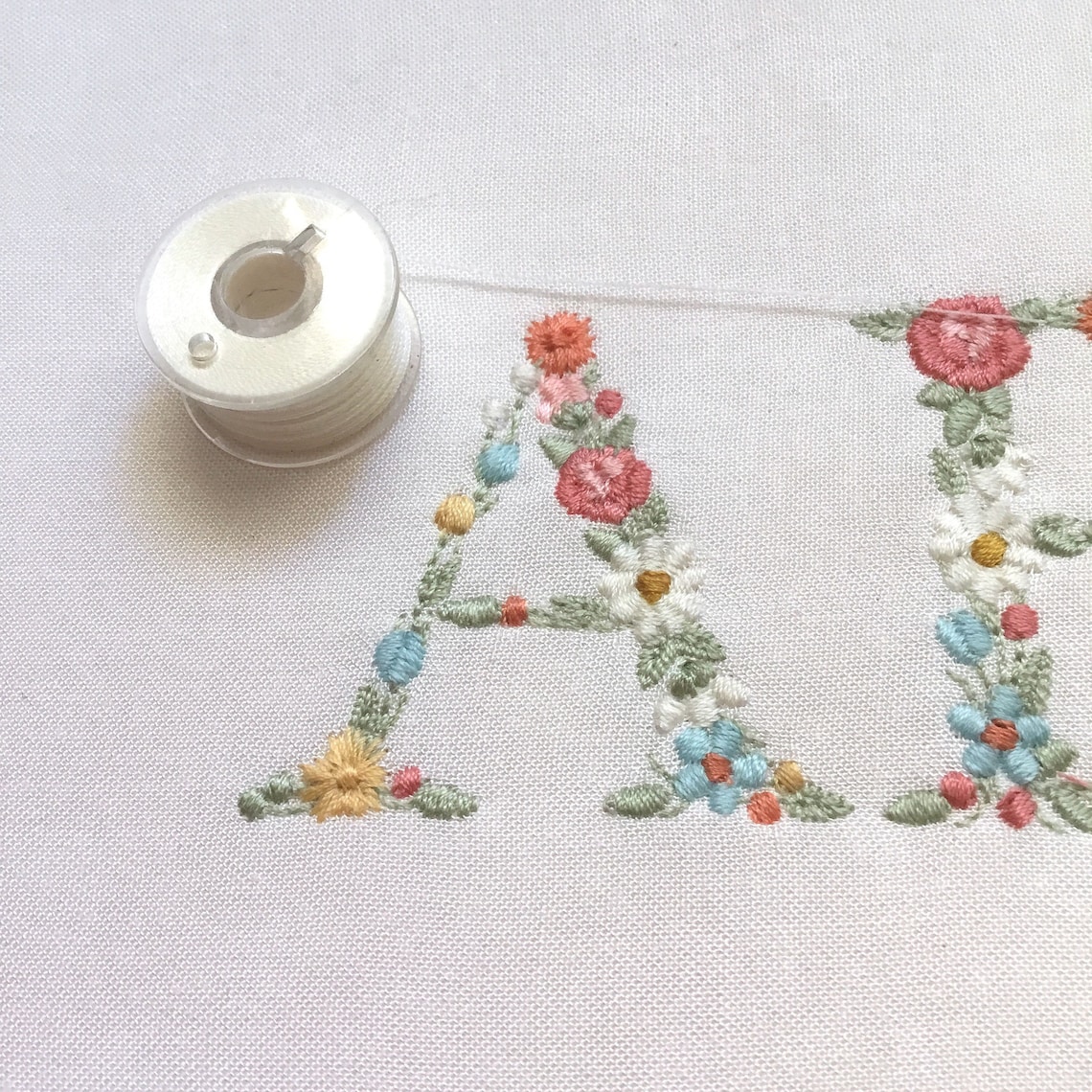 Machine Embroidery Alphabet Small Letters With Flowers 1.68 - Etsy