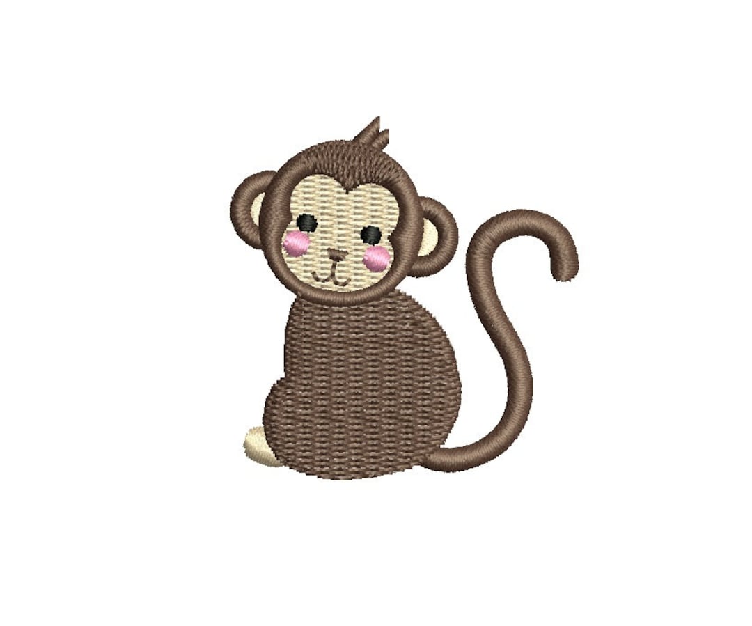 Little Monkey. Machine Embroidery Design. 3 Sizes. Instant Download - Etsy