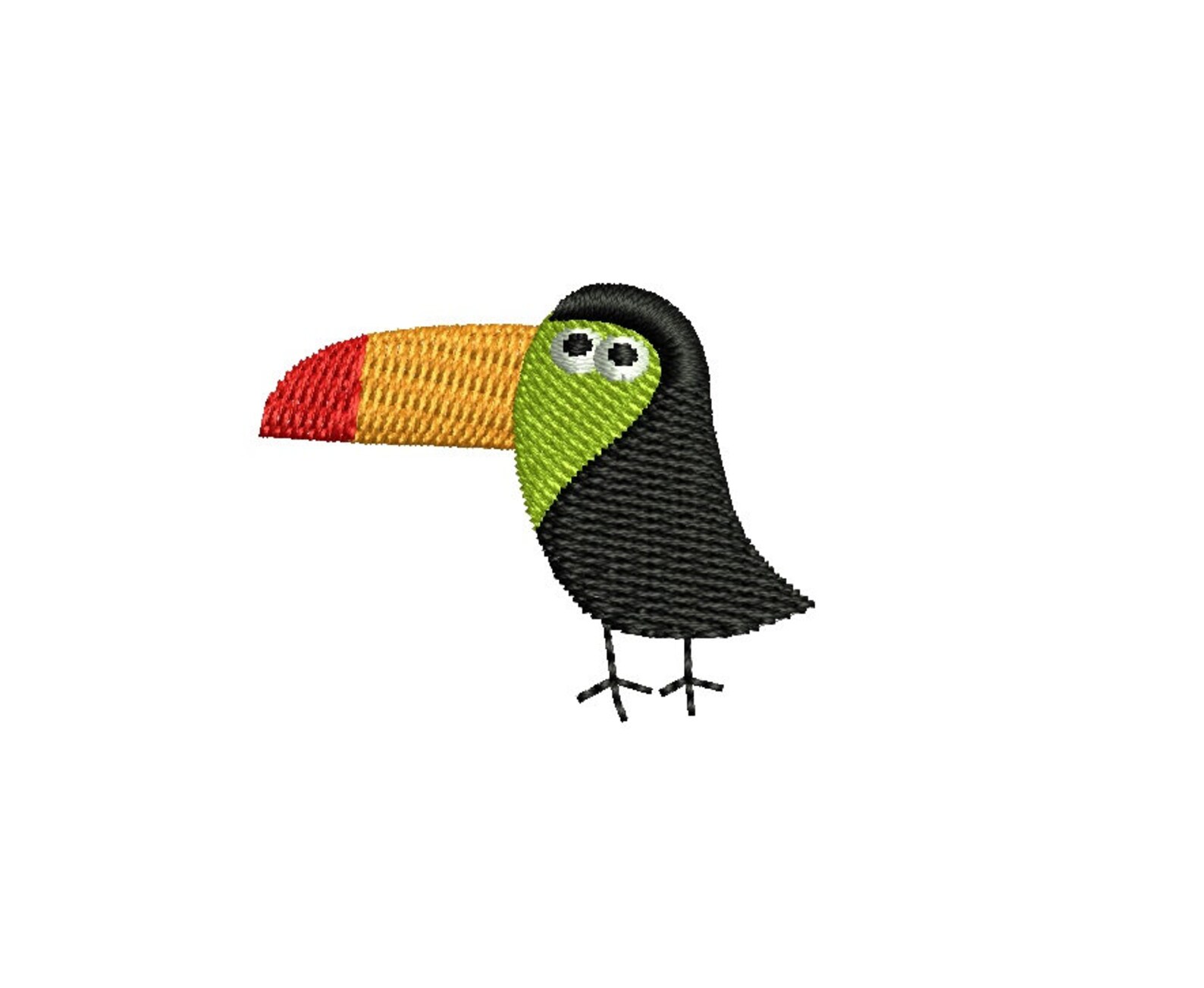 Toucan Small Filled Machine Embroidery Design. Mini Toucan | Etsy