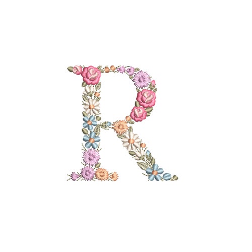 Machine Embroidery LETTER R Uppercase 3/75 Cm Dainty - Etsy