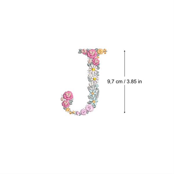 Letter J Embroidery - Etsy