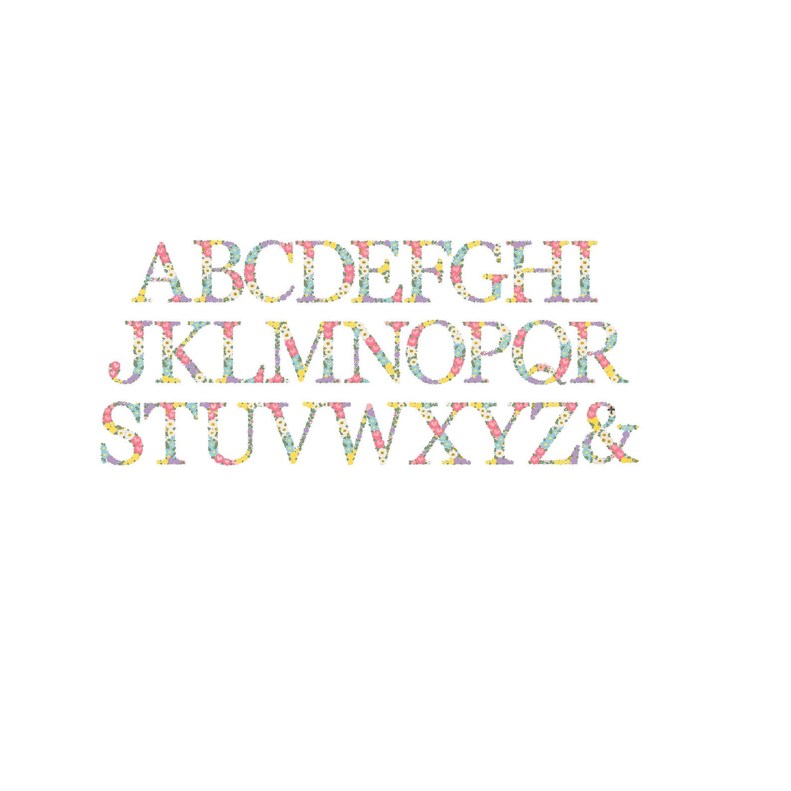 Machine Embroidery UPPERCASE ALPHABET Heirloom Floral Letters 150mm/6 ...