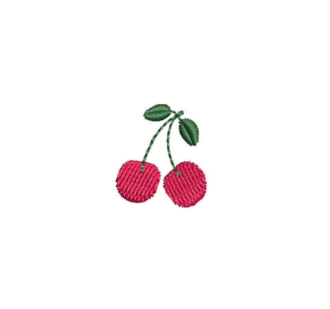 Cherries Mini Machine Embroidery Design. 3 Sizes. Instant - Etsy
