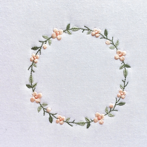 Floral Frame Wreath Machine Embroidery Design 5 Sizes - Etsy