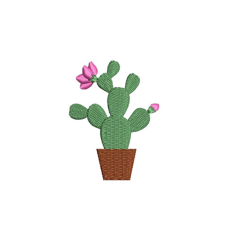 Mini Cactus Machine Embroidery Design. 3 Sizes. Instant - Etsy