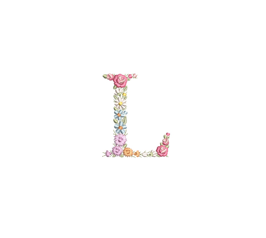 Machine Embroidery LETTER L Uppercase 3/75 Cm Dainty - Etsy
