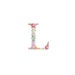 Machine Embroidery LETTER L Uppercase 3/7,5 Cm Dainty Floral Font ...