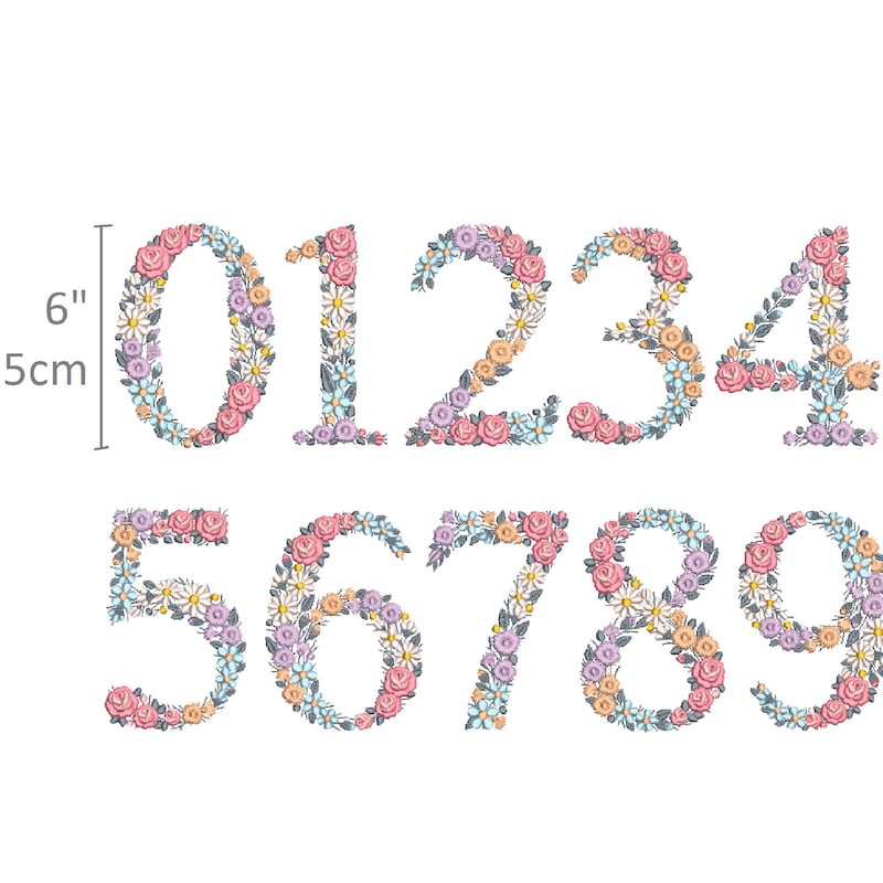 Embroidery Numbers - Etsy