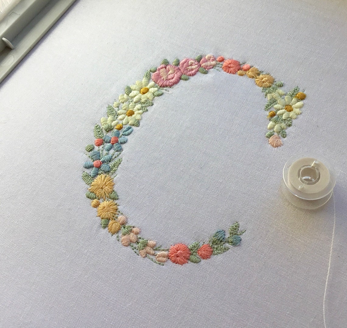 Machine Embroidery LETTER C Uppercase 96cm /3.80 Tall | Etsy