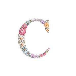 Machine Embroidery LETTER C Uppercase 3/75 Cm Dainty - Etsy