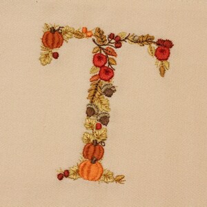 Machine Embroidery LETTER T Uppercase 3"/7,5 Cm Thanksgiving Font ...
