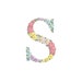 Machine Embroidery LETTER R Uppercase 15cm/6tall Dainty Floral Font 8x8 ...