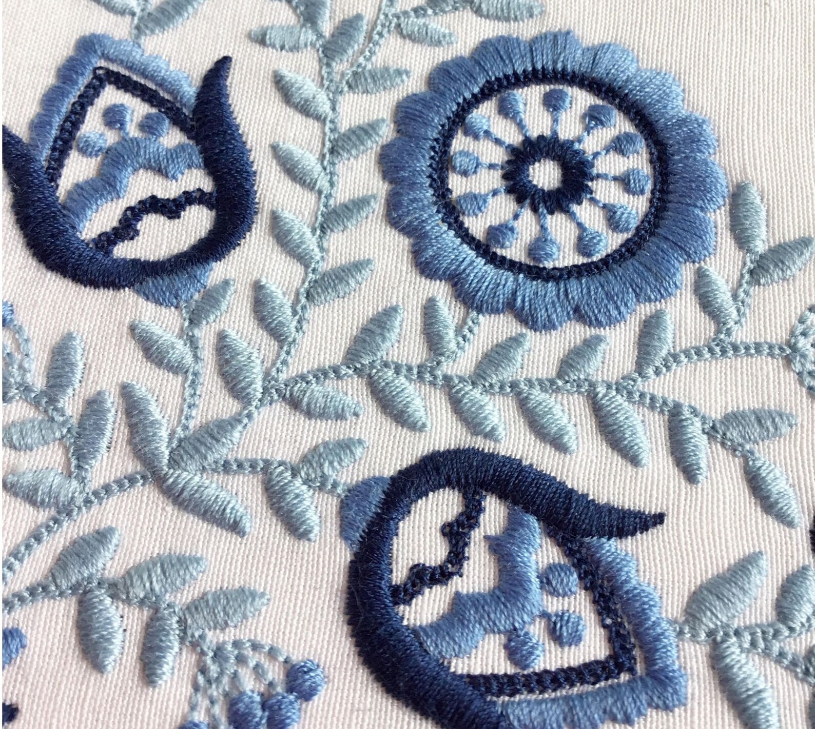 Machine Embroidery Design Folk Floral Corner. Folk Flowers | Etsy