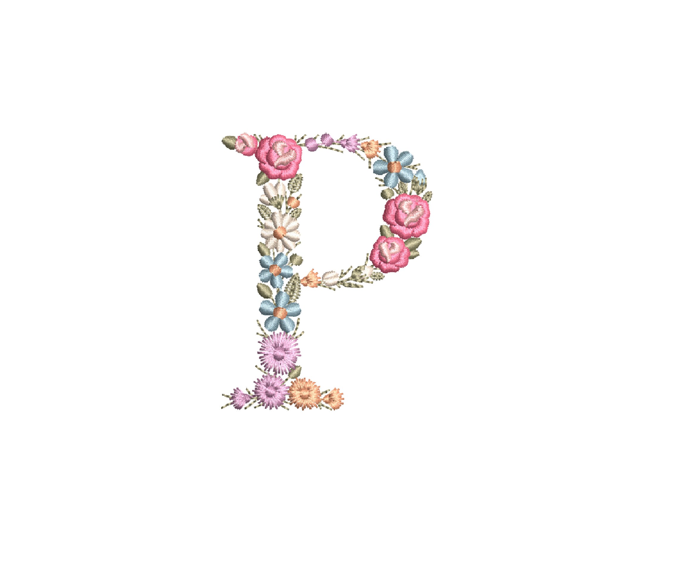 Machine Embroidery LETTER P Uppercase 3/75 Cm Dainty - Etsy UK