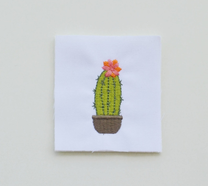 Mini Potted Cactus Machine Embroidery Design. Small Cacti - Etsy