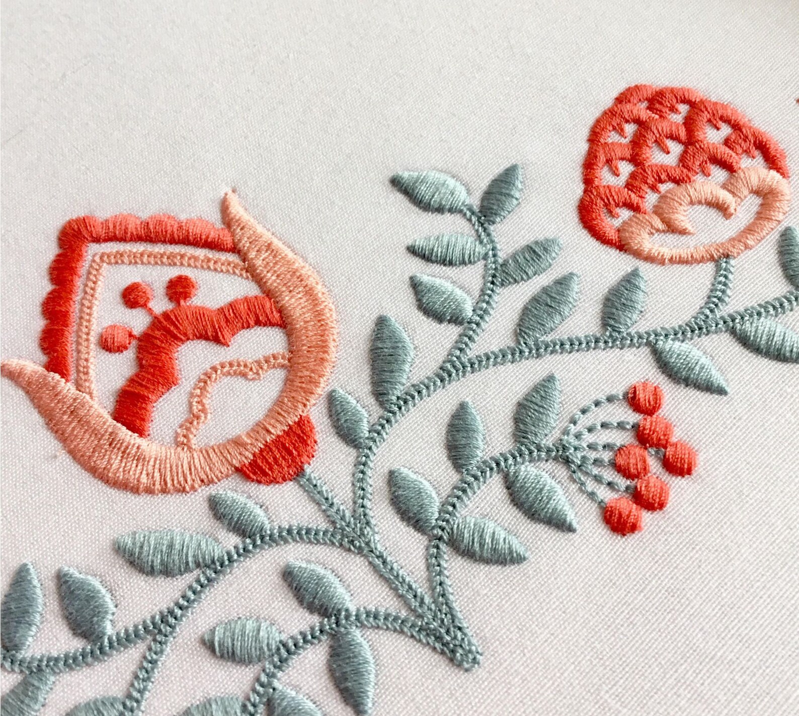 Folk Flowers Machine Embroidery Design. Folk Embroidery Design - Etsy