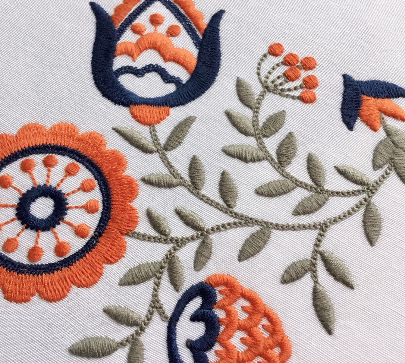 Folk Flowers Machine Embroidery Design. Folk Block Embroidery - Etsy