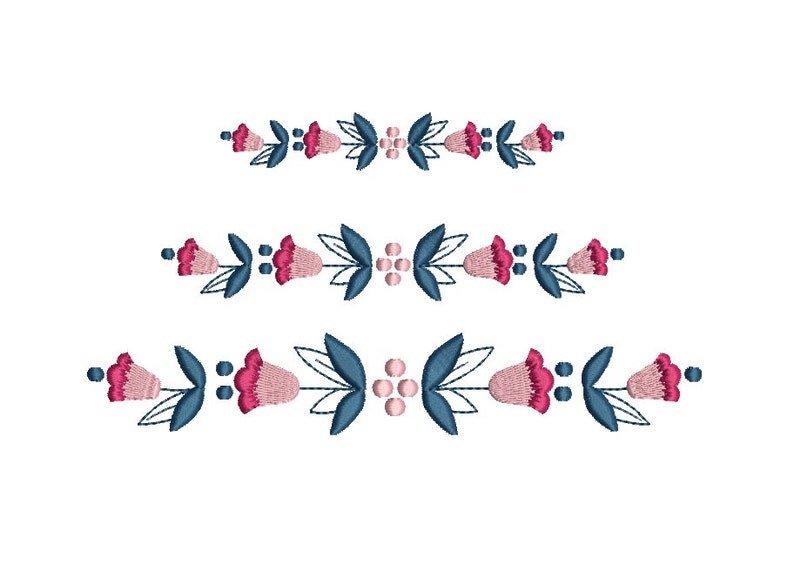 Guarda de flores matriz de bordado a máquina. 3 tamaños. - Etsy México