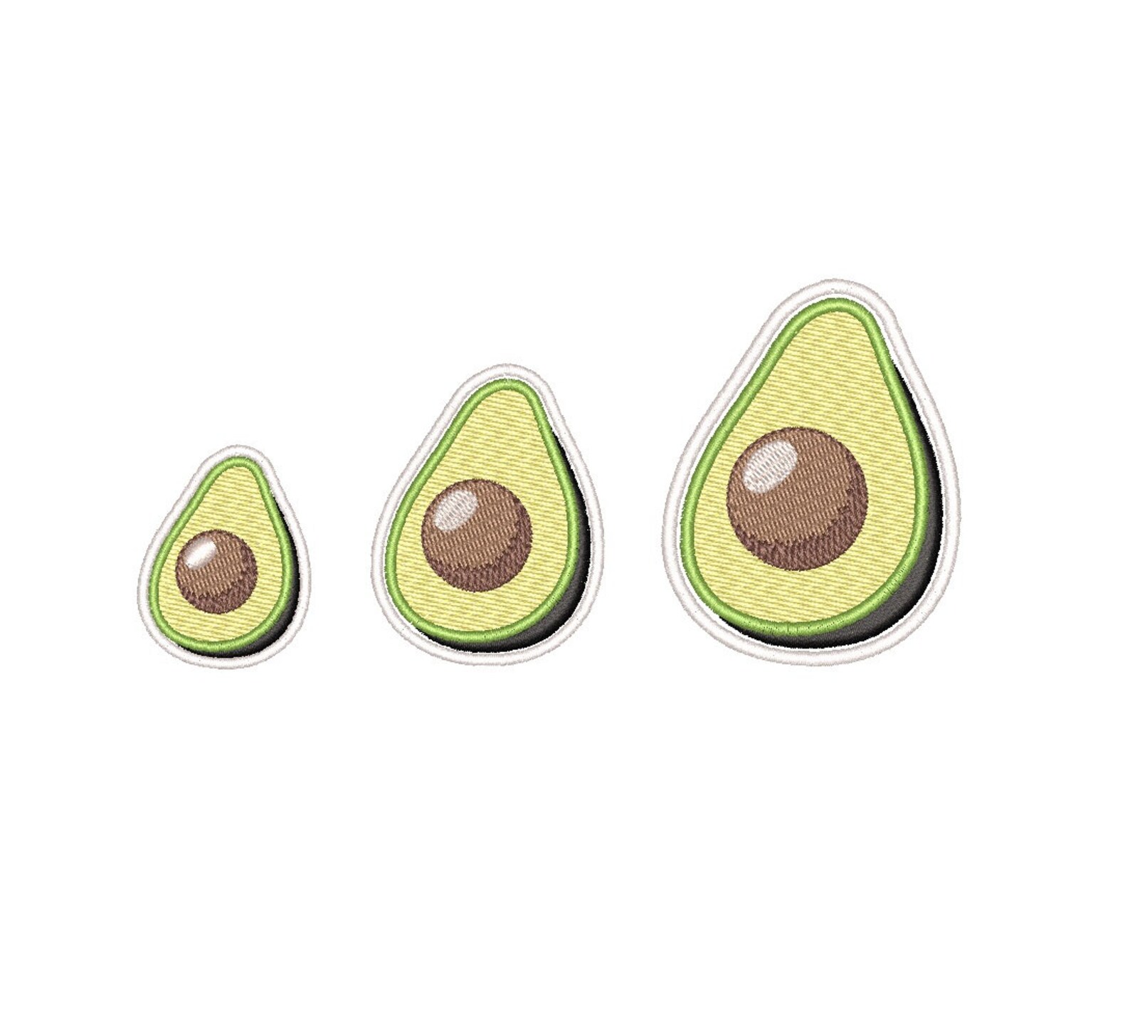 Machine Embroidery Design- Small Avocado Patch- Mini Avocado Patch ...