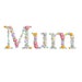 Machine Embroidery Design Mum in Floral Letters 5X7 HOOP Dainty Flower ...