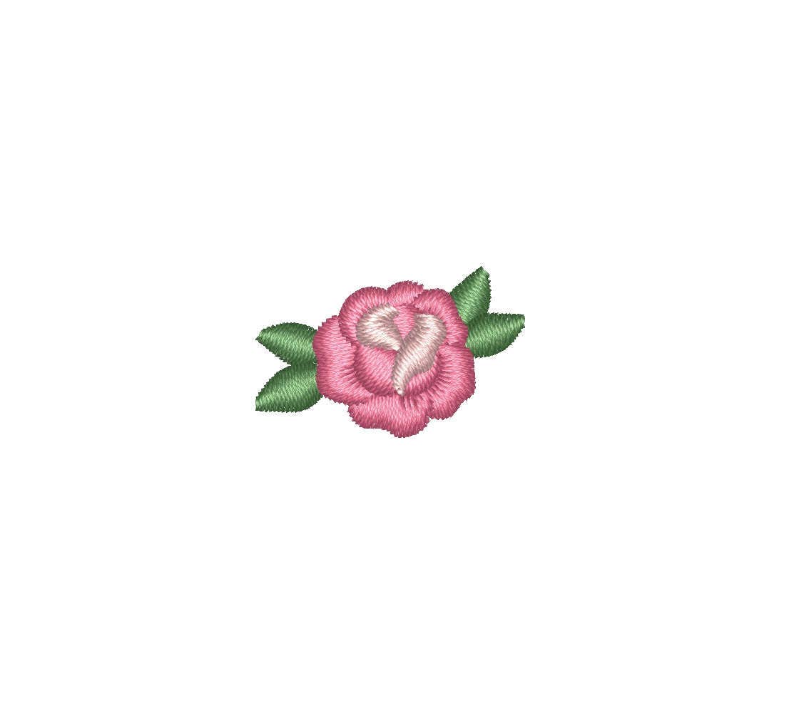 Mini Rose Machine Embroidery Design. 3 Sizes. Instant Download - Etsy