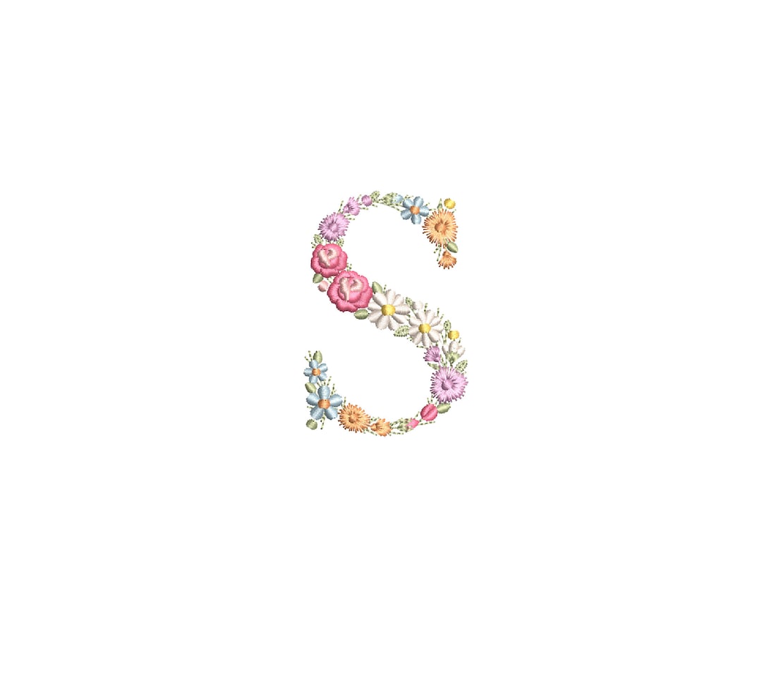 Machine Embroidery LETTER S Uppercase 3/75 Cm Dainty - Etsy
