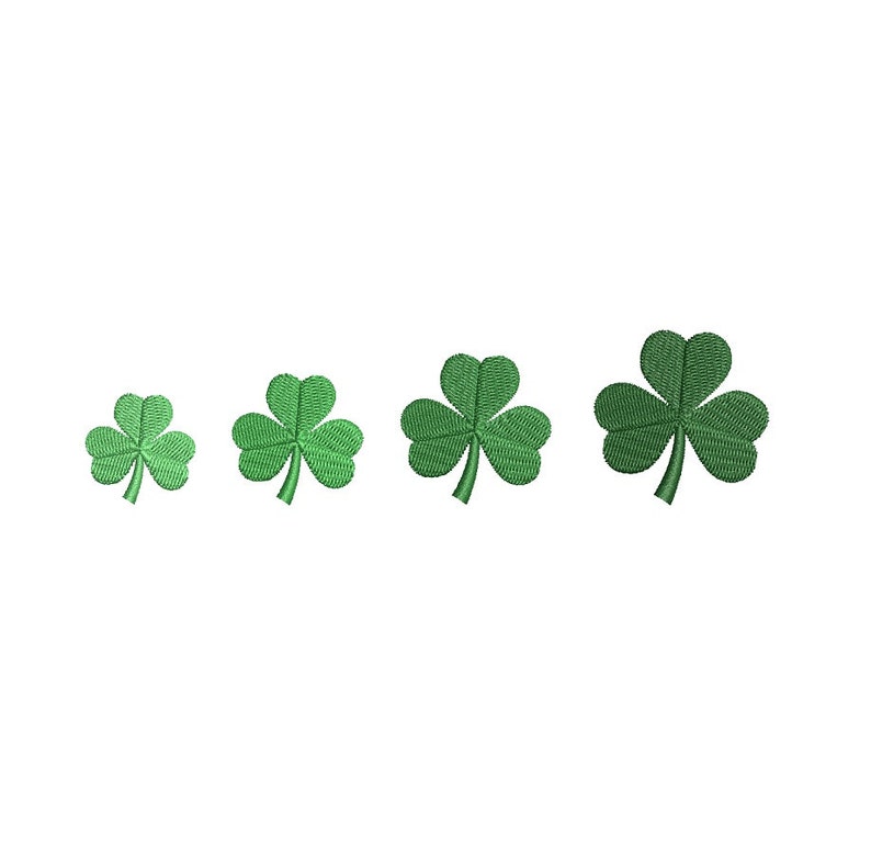 Mini Shamrock machine embroidery design. Small filled clover - Etsy 日本