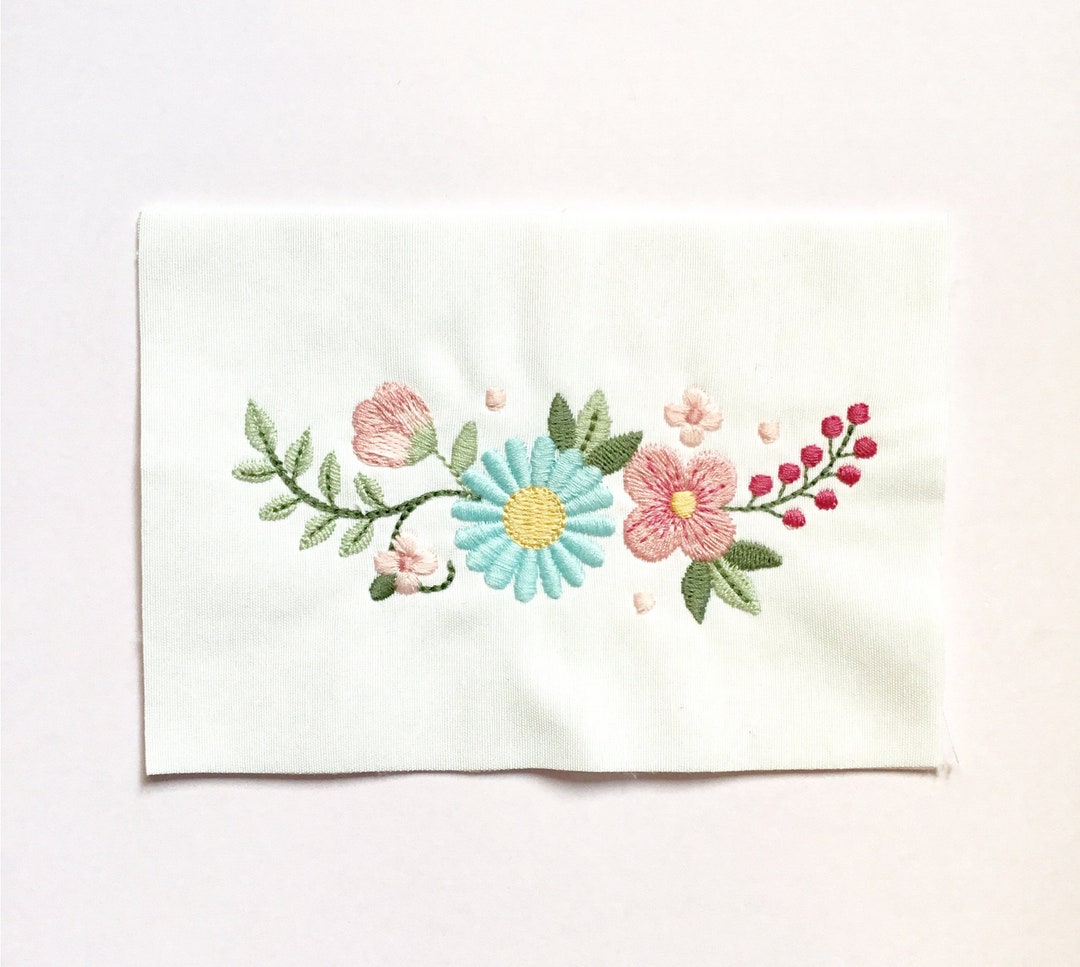 Machine Embroidery Design- Modern Boho Flowers - Modern Floral Digital ...