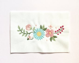 Machine Embroidery Design Modern Boho Flowers Modern Floral | Etsy