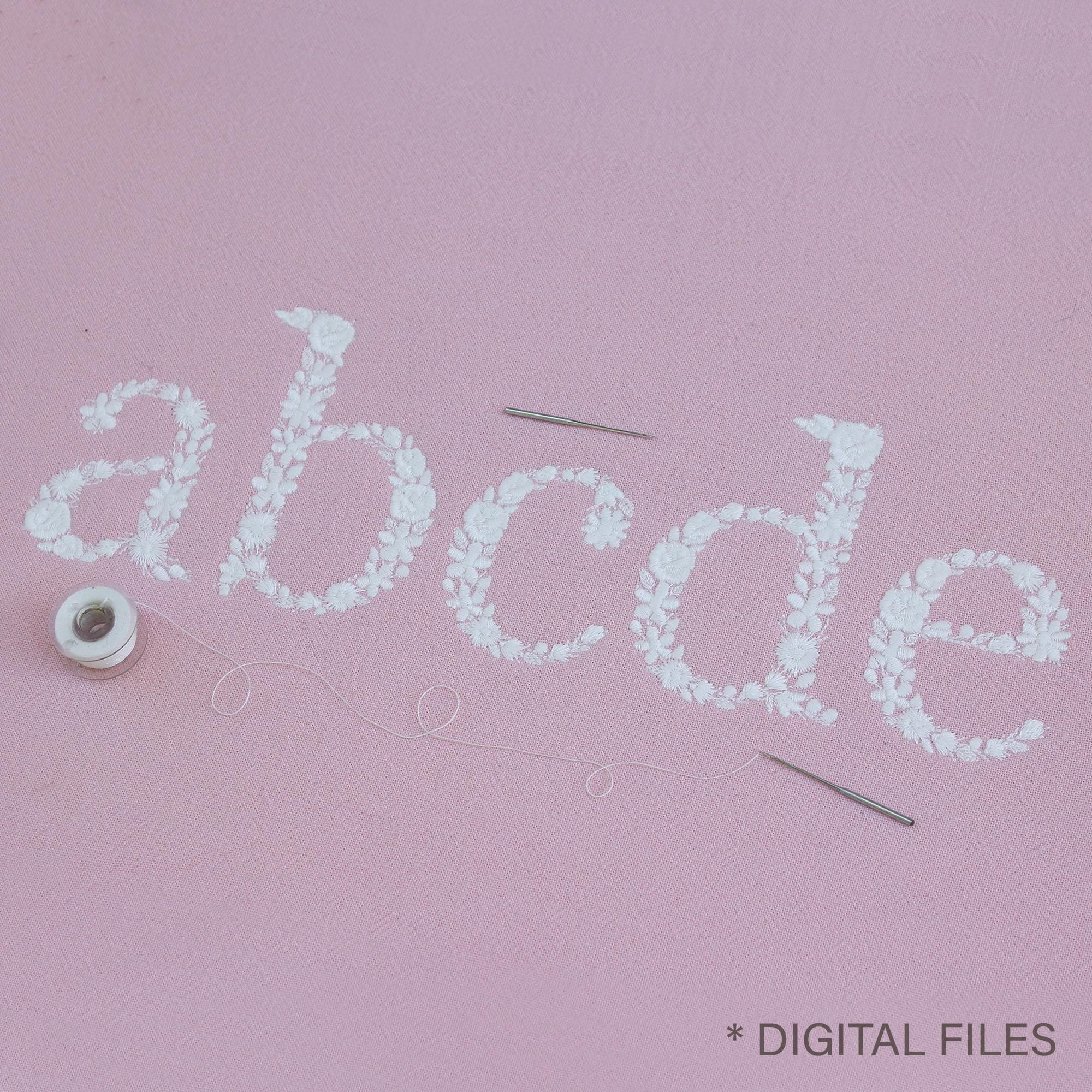 Machine Embroidery Floral Alphabet Letters With Flowers LOWERCASE ONLY ...