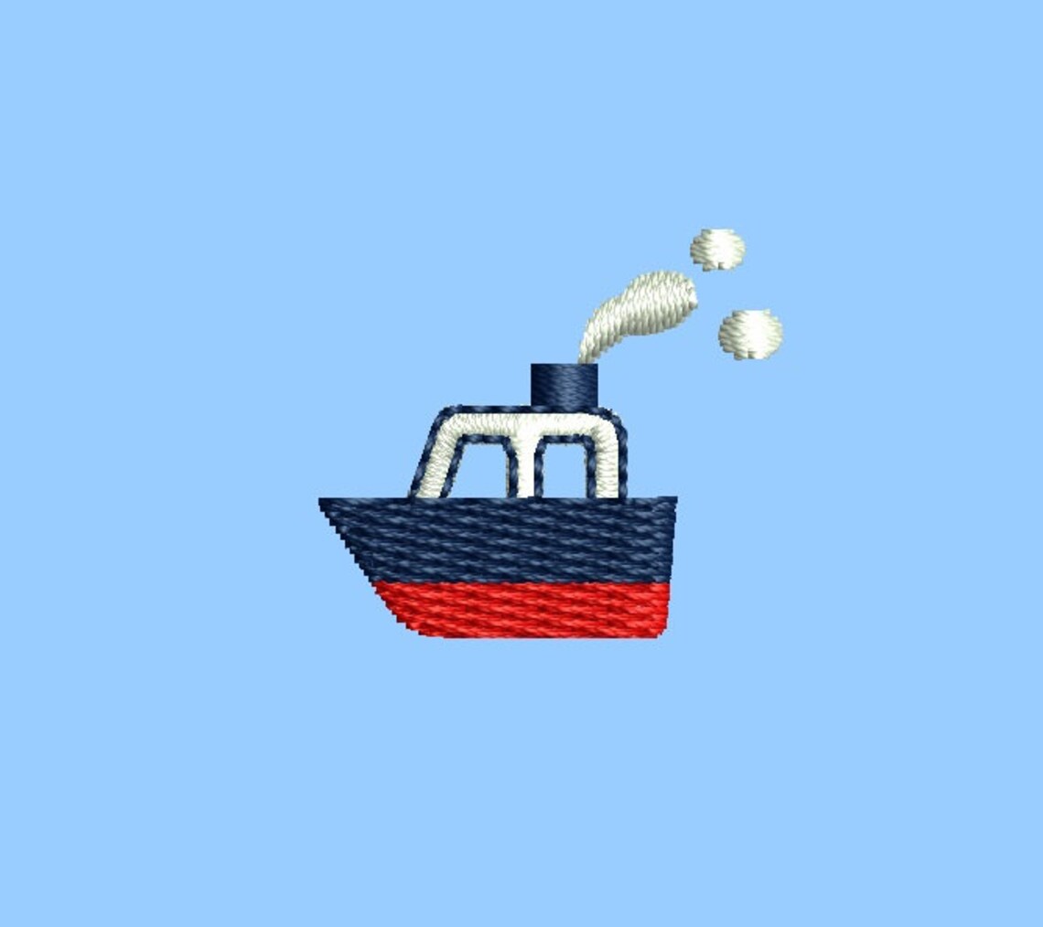Mini Ship Machine Embroidery Design. 3 Sizes. Instant Download | Etsy