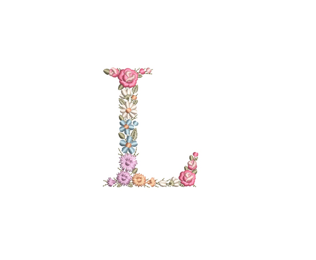 Machine Embroidery LETTER L Uppercase 3/75 Cm Dainty - Etsy