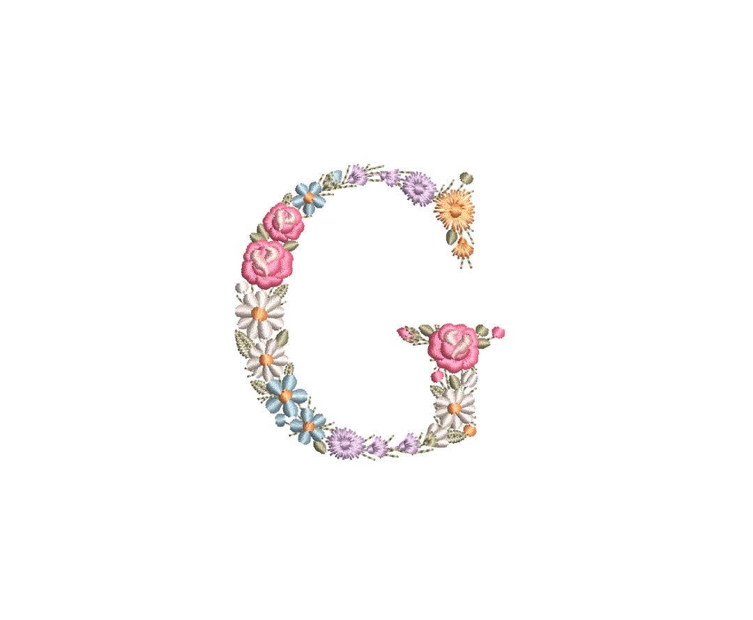 Machine Embroidery LETTER G Uppercase 3/75 Cm Dainty - Etsy