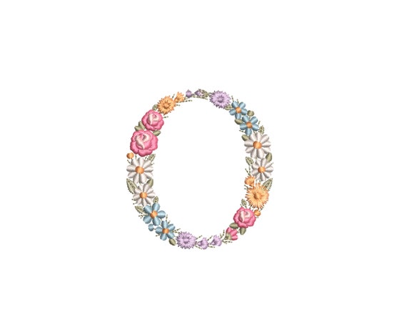 Machine Embroidery LETTER O Uppercase 3/75 Cm Dainty - Etsy