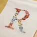 Machine Embroidery LETTER R Uppercase 3"/7,5 Cm Dainty Floral Font ...