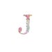 Machine Embroidery LETTER J Uppercase 97mm / 3.85" Tall Dainty Floral ...