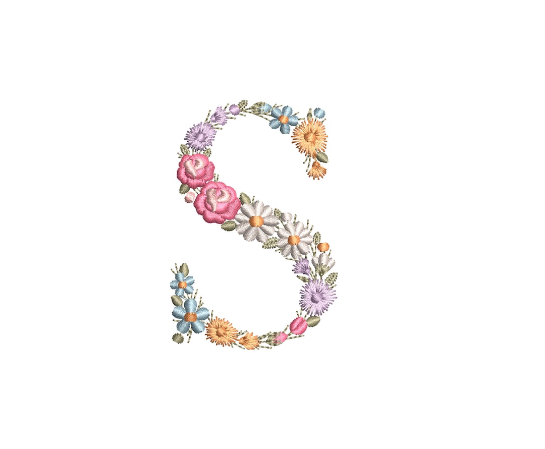 Machine Embroidery LETTER S Uppercase 3/75 Cm Dainty - Etsy