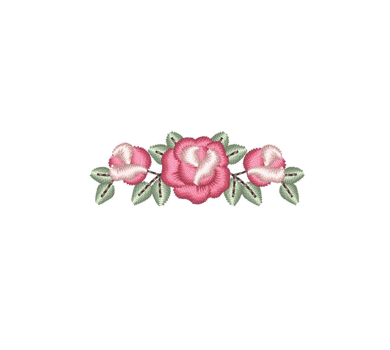 Mini Roses Machine Embroidery Design. Small Rose Buds - Etsy