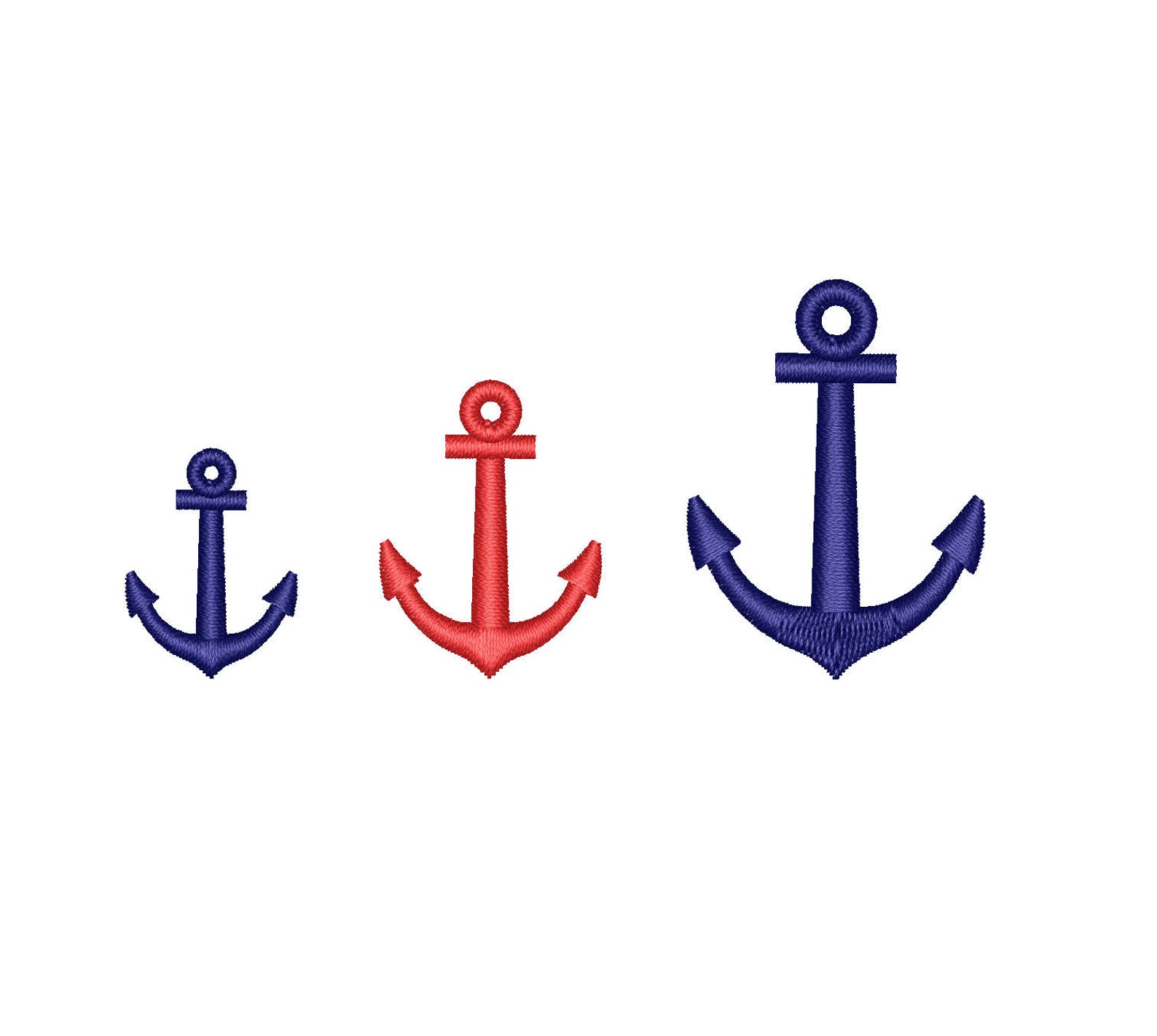 Mini Anchor Machine Embroidery Design. Mini Nautical Embroidery. 3 ...