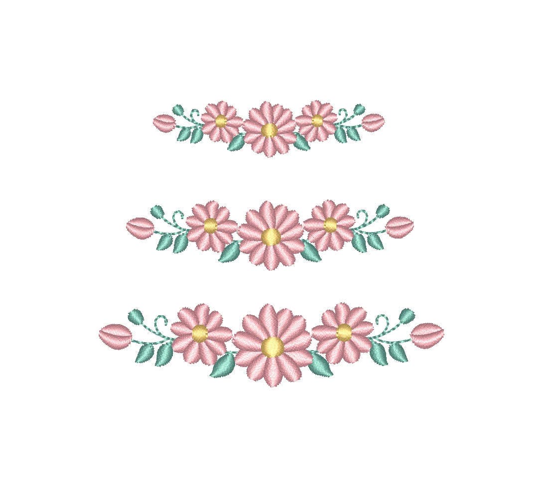 Guarda de margaritas Guarda de flores. Diseño de bordado a | Etsy