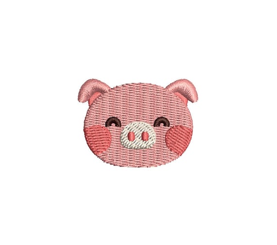 Cute Little Pig Machine Embroidery Design. 3 Sizes. Instant | Etsy