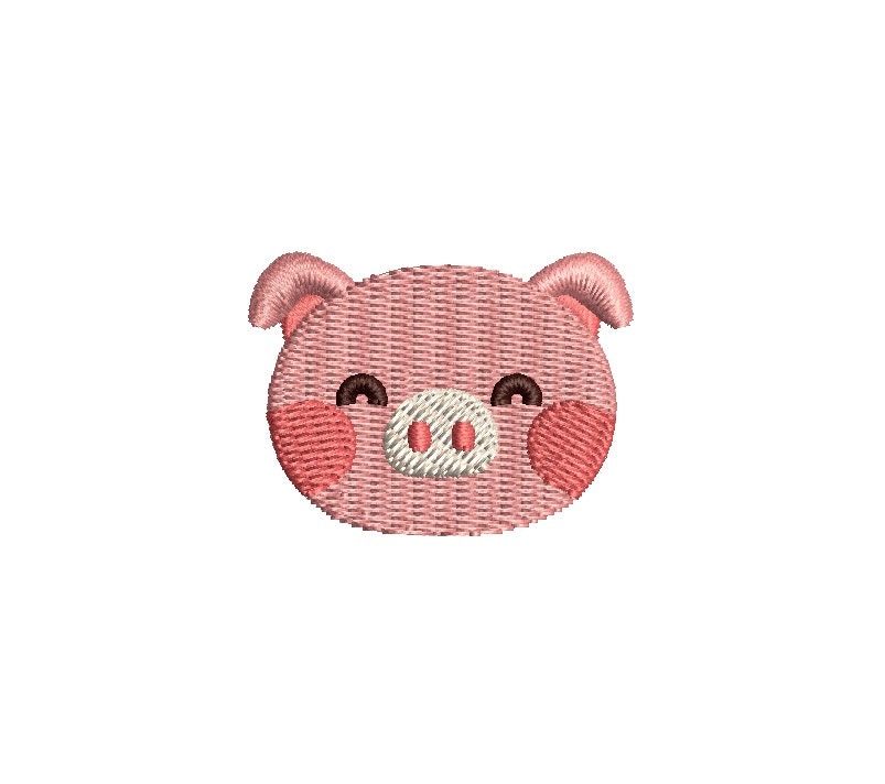 Cute Little Pig - Machine Embroidery Design. 3 Sizes. Instant Download ...