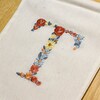 Machine Embroidery LETTER R Uppercase 15cm/6"tall Dainty Floral Font ...