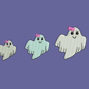 Girl Ghost - Mini Halloween Machine Embroidery Design. 3 Sizes. Instant ...