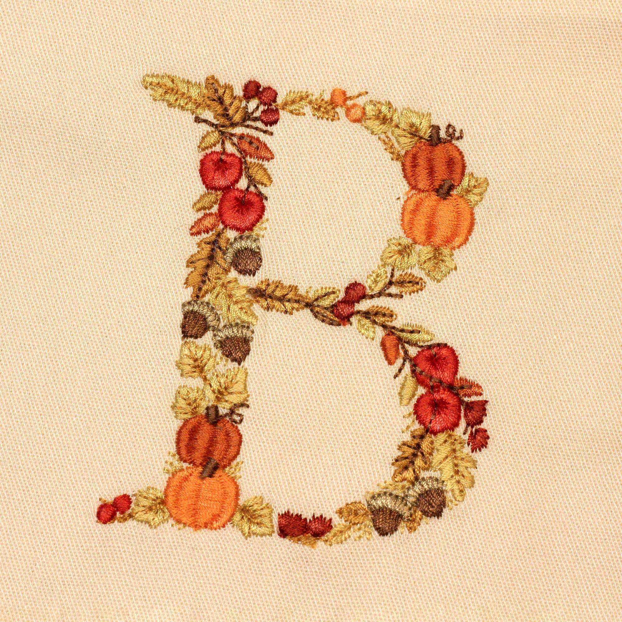 Machine Embroidery LETTER B Uppercase 3"/7,5 Cm Thanksgiving Font ...