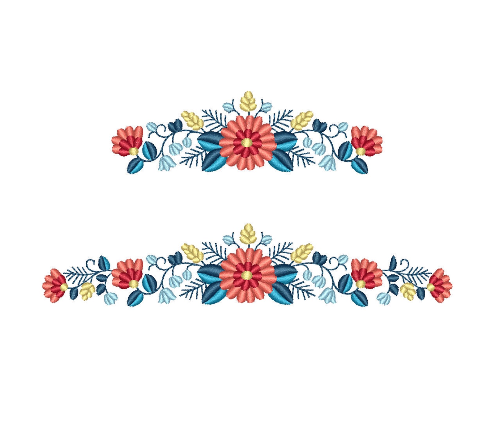 Guarda de flores estilo Folk Matriz de bordado a máquina. | Etsy España