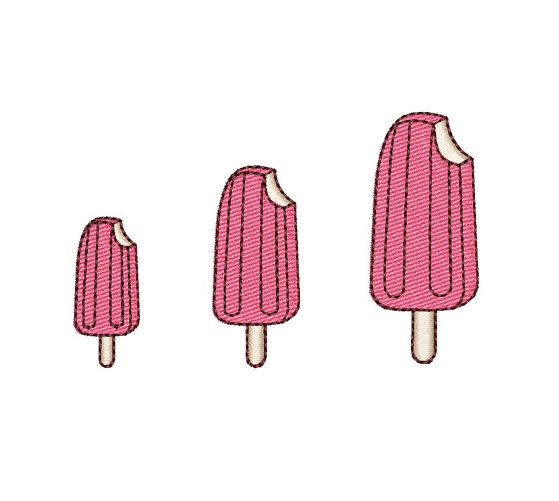 Mini Popsicle Machine Embroidery Design. 3 Sizes (4x4 Hoop). Instant ...